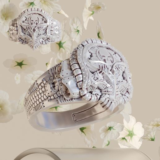 💍 cyber ring・ STL File for 3D printing・Cults