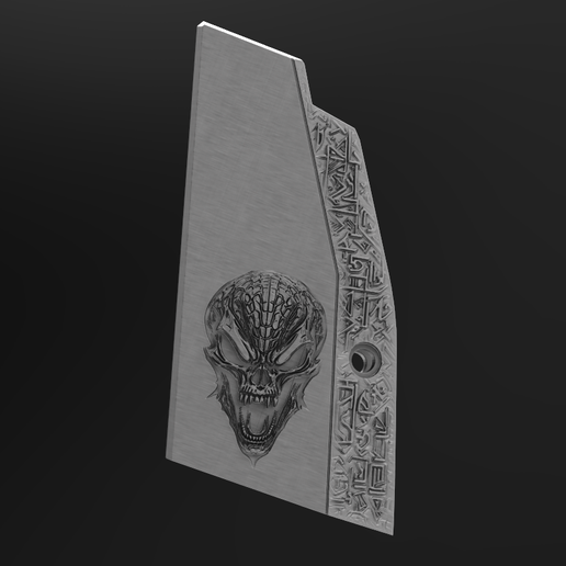 3D file KWC/Cybergun Tanfoglio limited custom / gold cup ALIEN SKULL ...