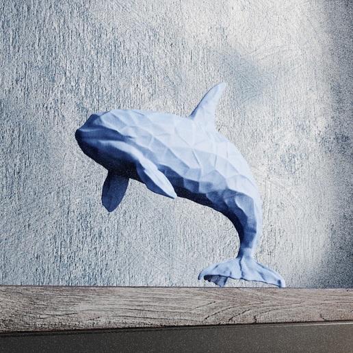 🗿 Low Poly Orca・ STL File for 3D printing・Cults