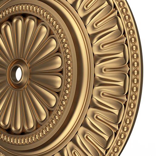 🏵️ Ceiling Rosette 05・ 3D File for CNC machining - Laser cutting・Cults