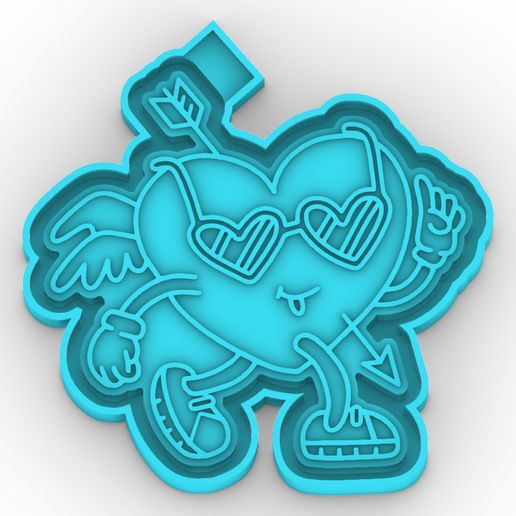 STL file summer angel - arrow heart with sunglasses - Boujee Stanley ...