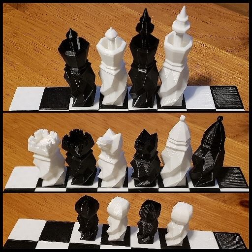 ♟️ Twisted Pixels 3D Chess Set - Easy Print, No Supports・ STL File for ...