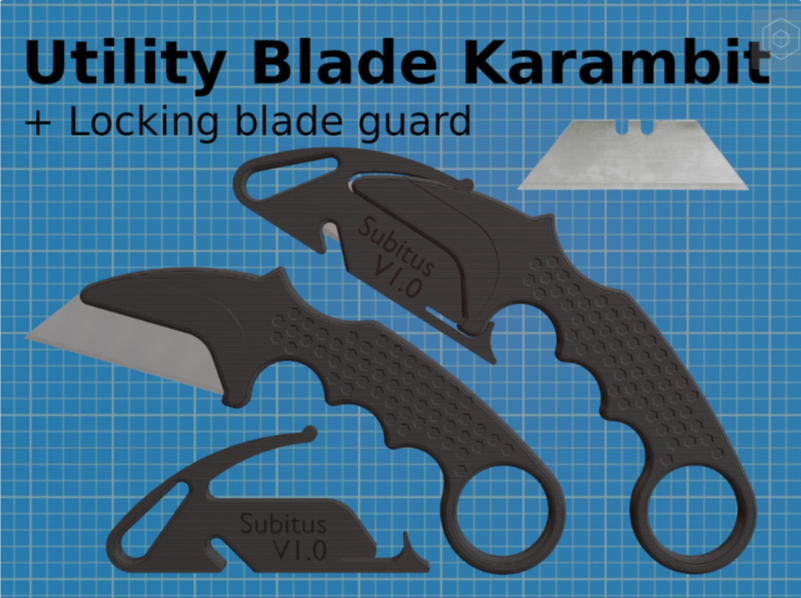 STL file Utility Knife Karambit・3D printing template to download・Cults