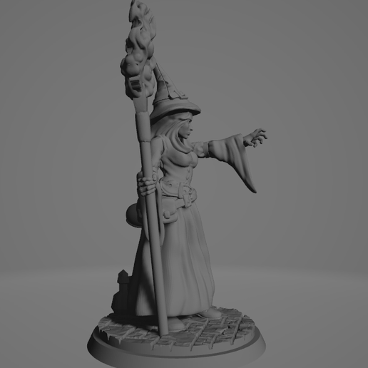 ♀️ DnD Female Human Mage・Free STL File for 3D printing・Cults