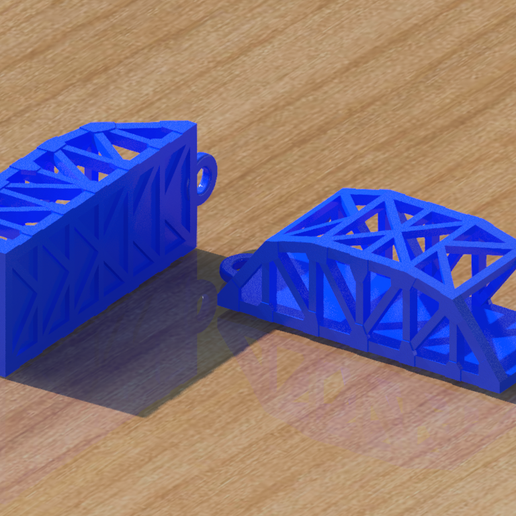 🌉 Lattice Bridge Keychain - Lattice Bridge Key Chain・ STL File for 3D ...
