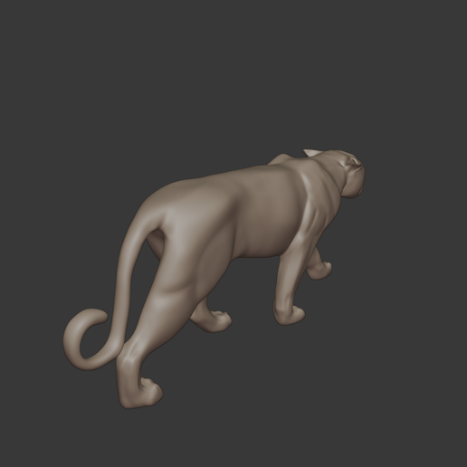 🗿 Panther Sculpture – Sleek Wild Cat 3D Printable Statue・ STL File for ...