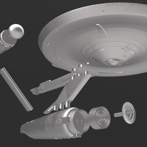 🖖 Constitution Class Model Kit・ STL File for 3D printing・Cults