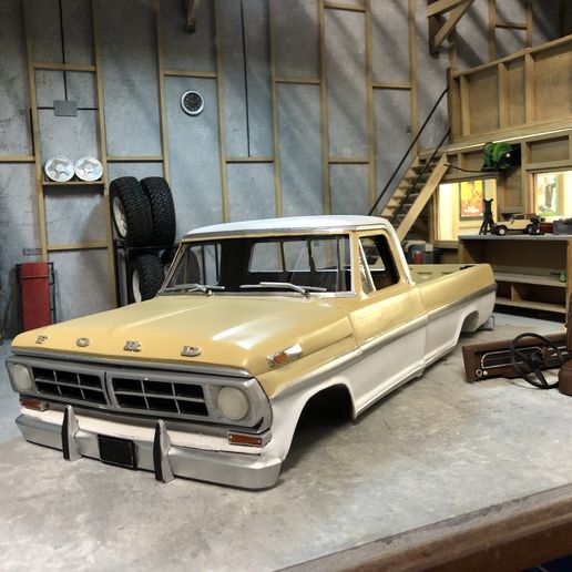 🚙 Bodywork 1/10 FORD F100 1970 wheelbase 313・ STL File for ・Cults
