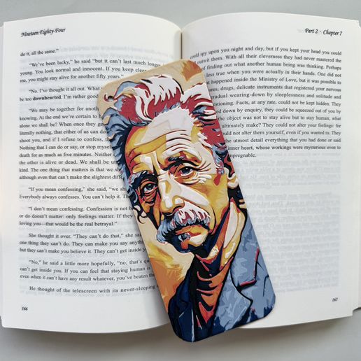 🔖 Bookmark_Einstein_Hueforge・Free 3MF File for 3D printing・Cults