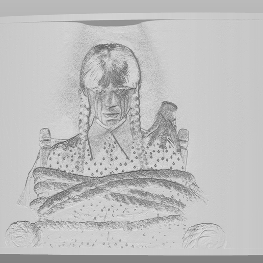 🧛 Wednesday Addams Lithophane Lamp STL - Netflix Series 3D Printable ...