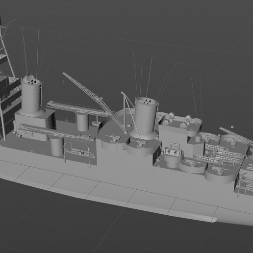 🚢 Digital model of the USS Northampton・ OBJ File for 3D printing・Cults