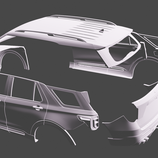 🚙 Ford Explorer st crawler bodywork・ STL File for ・Cults