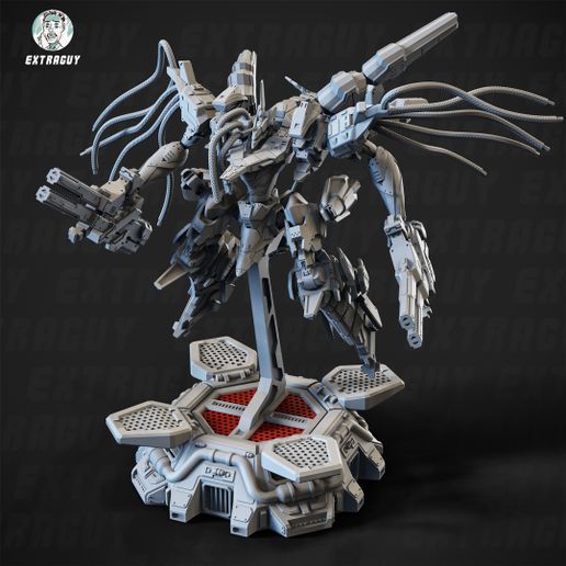 🤖 Wired Mech Poseasble 100mm Set・ 3D File for 3D printing・Cults