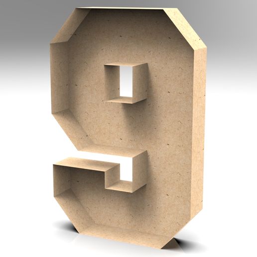 📦 Vector Box Number 9 for Parties 59x89x13・ DXF File for 3D printing ...