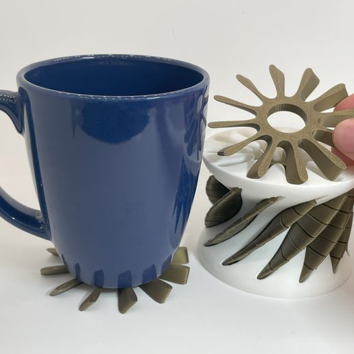 👌 Spiral Coaster Set -- Satisfying Vortex Fidget・Free STL File for 3D ...