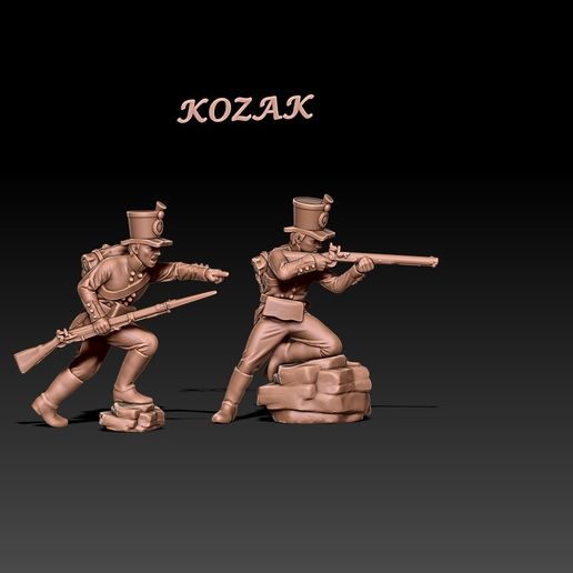 🦸 napoleonic wars: russian jagers 1805 firing scene・Archivo STL para ...