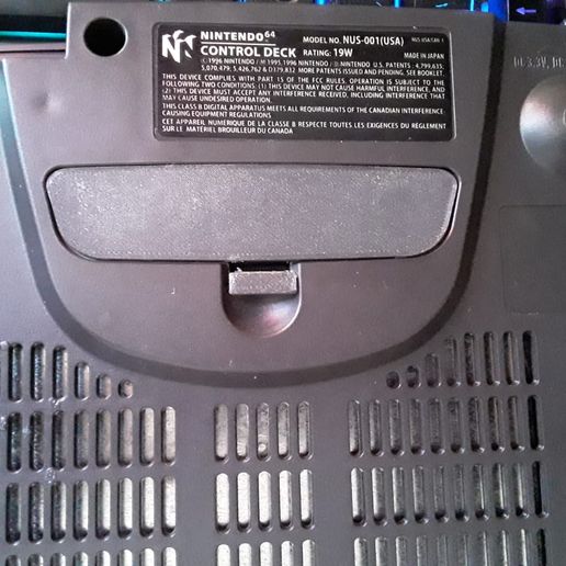 🎲 Nintendo 64 bottom cover・ STL File for ・Cults