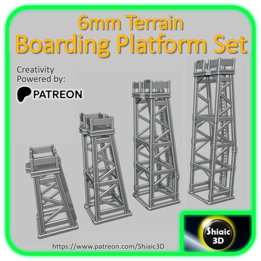 🏗️ 6mm Terrain - Boarding Platforms (Set of Four)・ 3D File for 3D ...