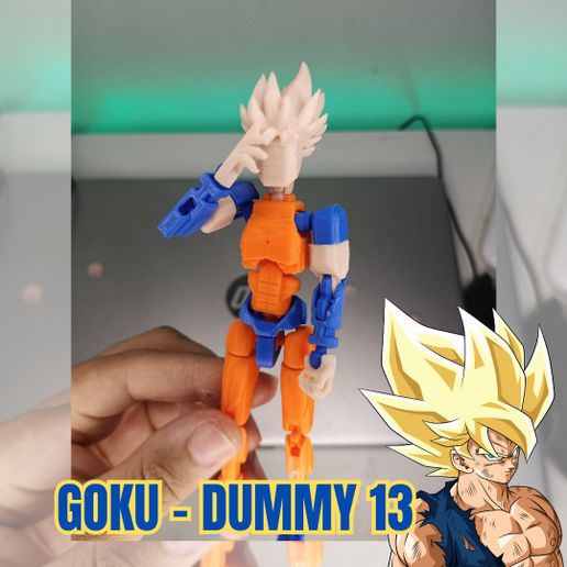 🦸 GOKU [DUMMY 13] ACTION FIGURE ARTICULATED・ STL File for 3D printing・Cults