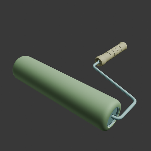🎨 Paint & Putty Roller Brush – 3D Printable Tool (DIY / Workshop / Prop ...