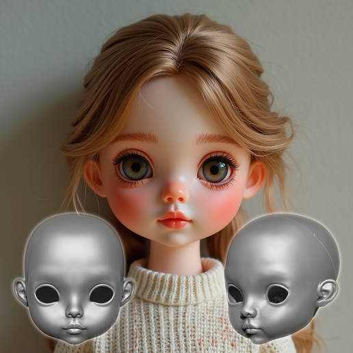 STL 文件 Versatile 3D Head Model for Dolls and Figures - STL File for 3D ...