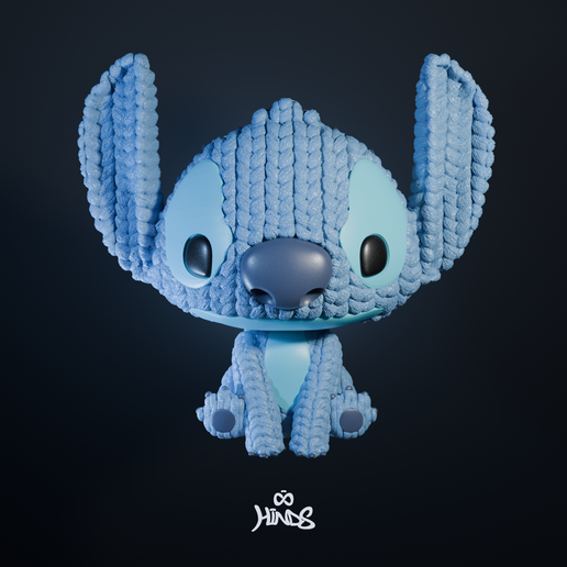 👾 Stitch 2.0 | Knitted/Crochet・Free STL File for 3D printing・Cults