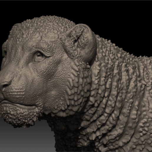 🦁 Homotherium Cub-with base・ 3D File for 3D printing・Cults