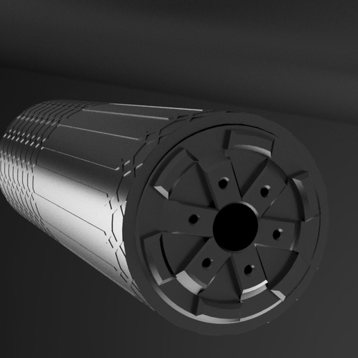 airsoft mock suppressor HEXON-M™ MODKIT Modular Suppressor・ OBJ File ...