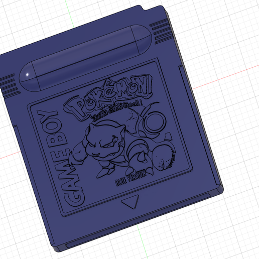 STL file Pokémon Blue Gameboy Cartridge 🐉 ・3D printable model to ...