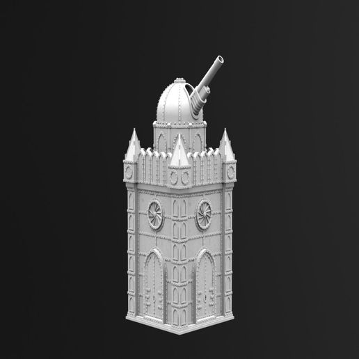 🔫 Gun Turret for the Gothic Tower・Free 3D File for ・Cults