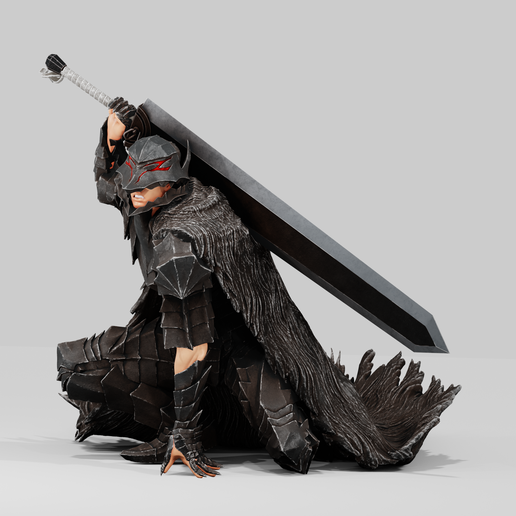 🐉 FIGURE - GUTS - BERSERK ARMOR WITH DRAGON SLAYER - FAN PRINT FIGURE ...