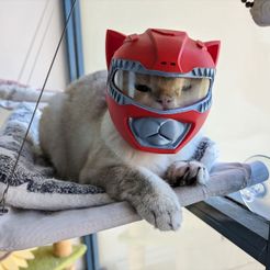 3D print RED RANGER CAT - Helmet・Cults
