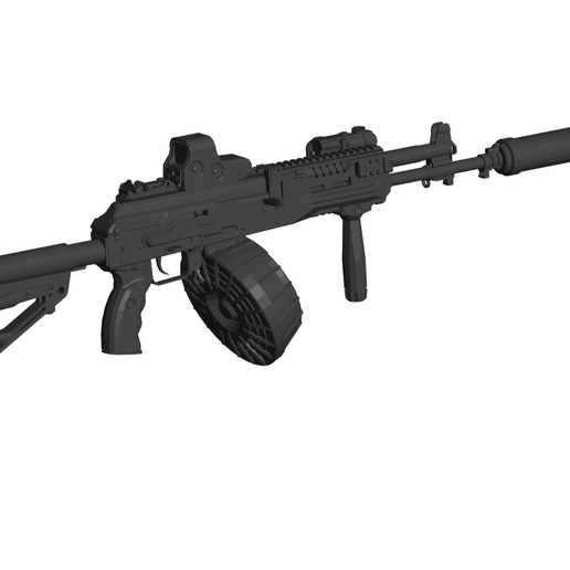 OBJ file Ak 12 Kalashnikov 🔫 ・3D print design to download・Cults