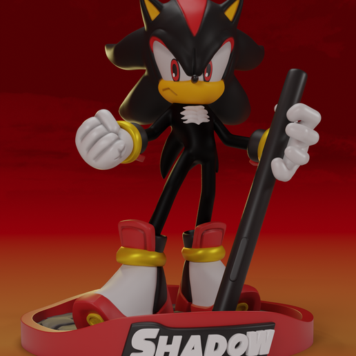 🦔 Shadow The HedgeHog Handle Tablet Pen - Fan Art・ STL File for 3D ...