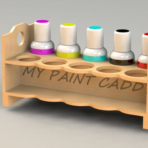 🎨 Stackable Paint Caddy / Paint Tray - SVG Cutting and STL 3D Printing ...