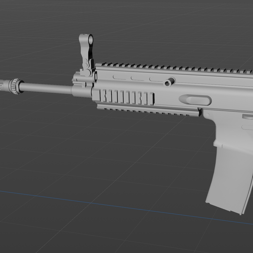 OBJ file American FN SCAR rifle digital model material 🗺️ ・3D printer ...