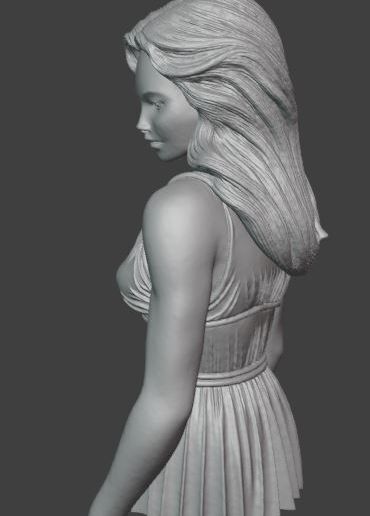 ♀️ Realistic Female Bust Elegant Woman Sculpture・Free STL File for 3D ...
