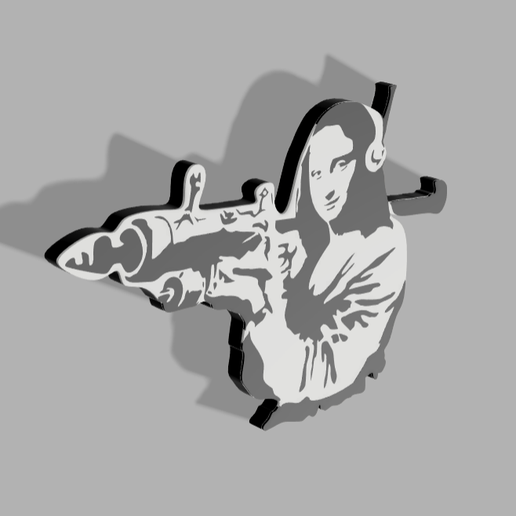 🧲 Monalisa - Banksy Magnets・ 3MF File for 3D printing・Cults