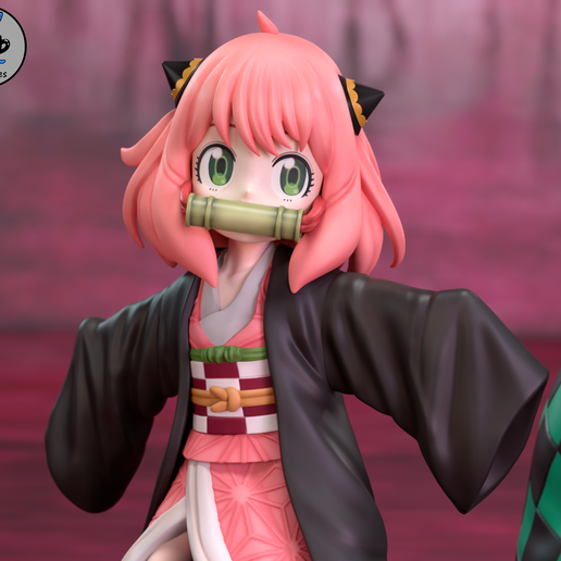 🎨 Anya Forger X Demon Slayer - Anime Figure for 3D printing・ 3D File ...