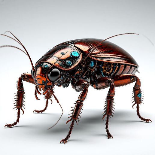 🪳 cyberpunk cockroach・ STL File for 3D printing・Cults
