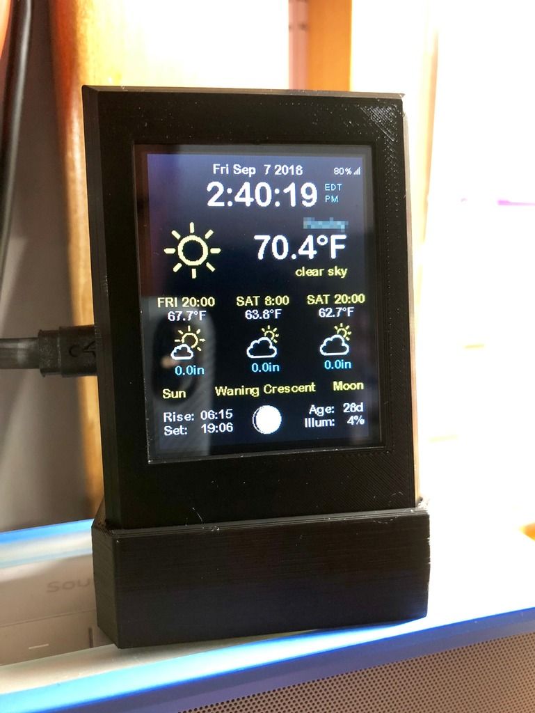 Archivo 3D gratuito ThingPulse ESP8266 WiFi Color Display Kit Case con soporte・Idea de impresión ...