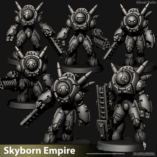 🔨 GhostSuits - Skyborn Empire - 28mm・ 3D File for 3D printing・Cults