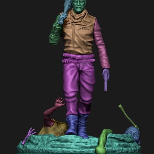 🚶 The walking dead Negan statue・ 3D File for ・Cults