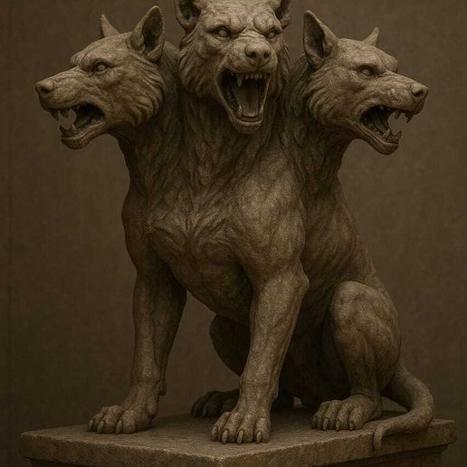 👹 Cerberus Statue – 3D Mythological Guardian Model・ STL File for 3D ...