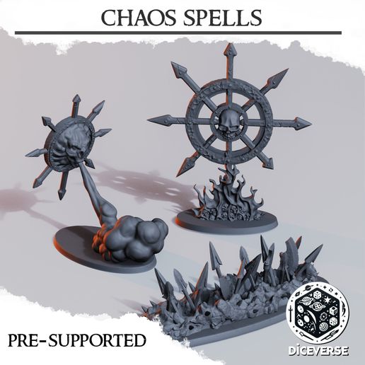 🪄 Slaves of Chaos Spell Pack・ 3D File for 3D printing・Cults