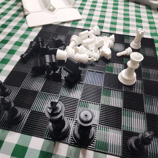 👌 Fidget Chess, Articulated Chess Set, Chess Board and Print-in-Place ...