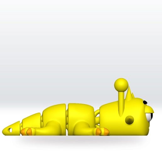 STL file Yellow Sprunki Flexi Articulated STL 3D Model Character Fanart ...