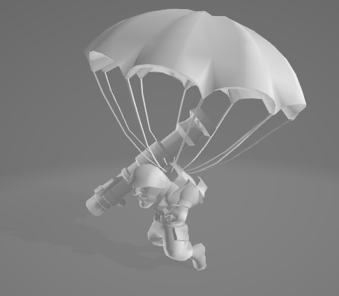 🪂 Parachute Bazooka Rebel Soldier - Metal Slug・ OBJ File for 3D ...