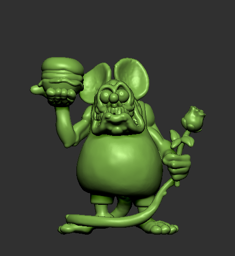 🐀 RAT FINK - IN LOVE・ STL File for 3D printing・Cults