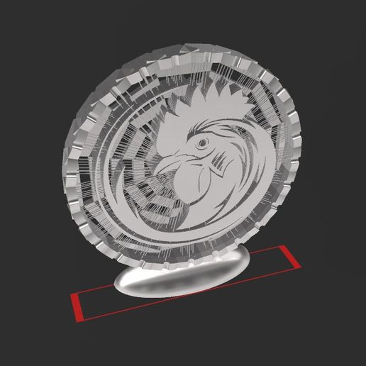 STL file Rooster Head a31 - 08 - Suspended - 2D- Thread Art STL 🐓 (3MF ...